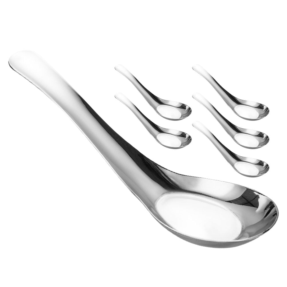 MRLESS 6pcs Large Stainless Steel Cooking Spoon, For Serving And ...