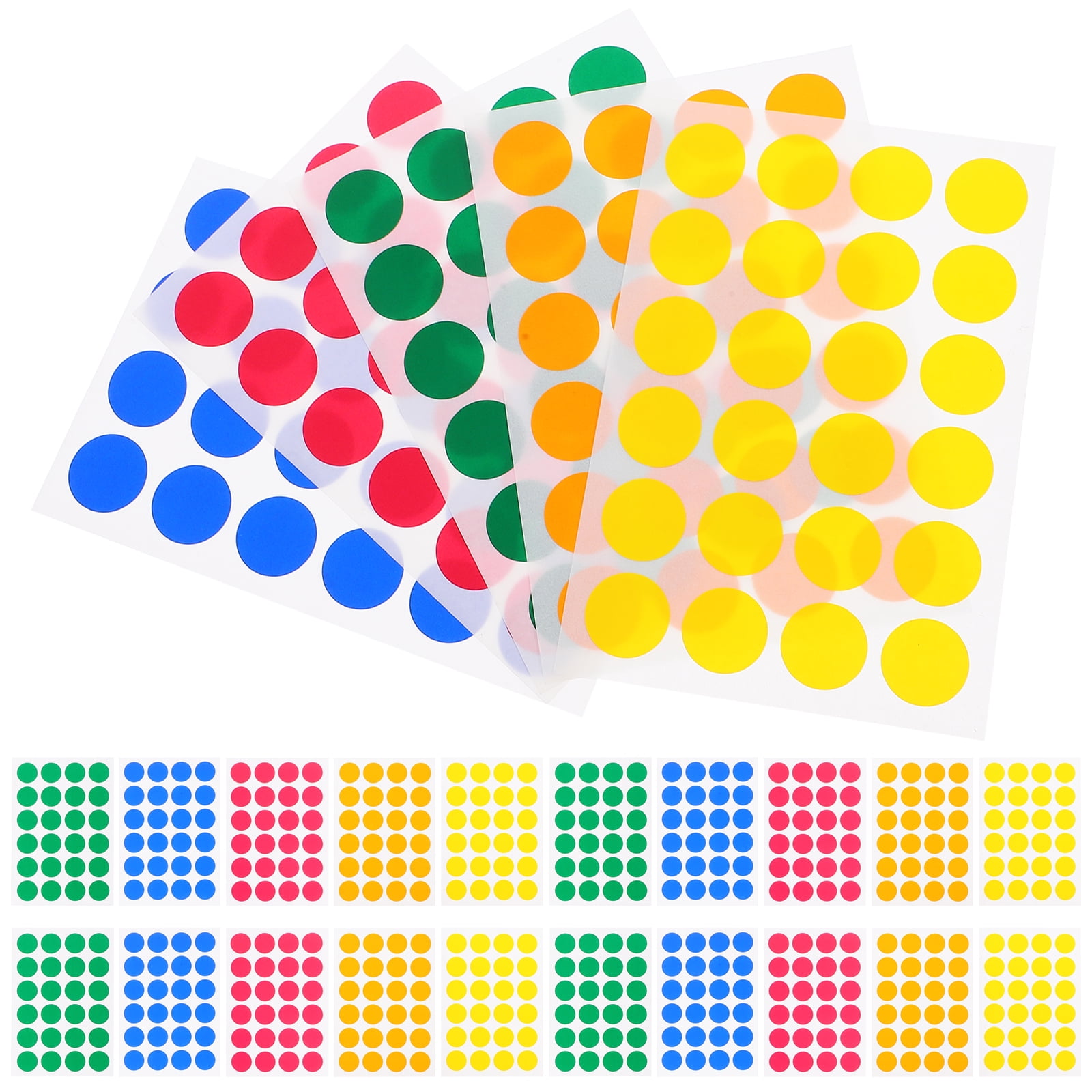 MRLESS 720pcs Round Colored Stickers For Toddlers and Labeling Adhesive ...