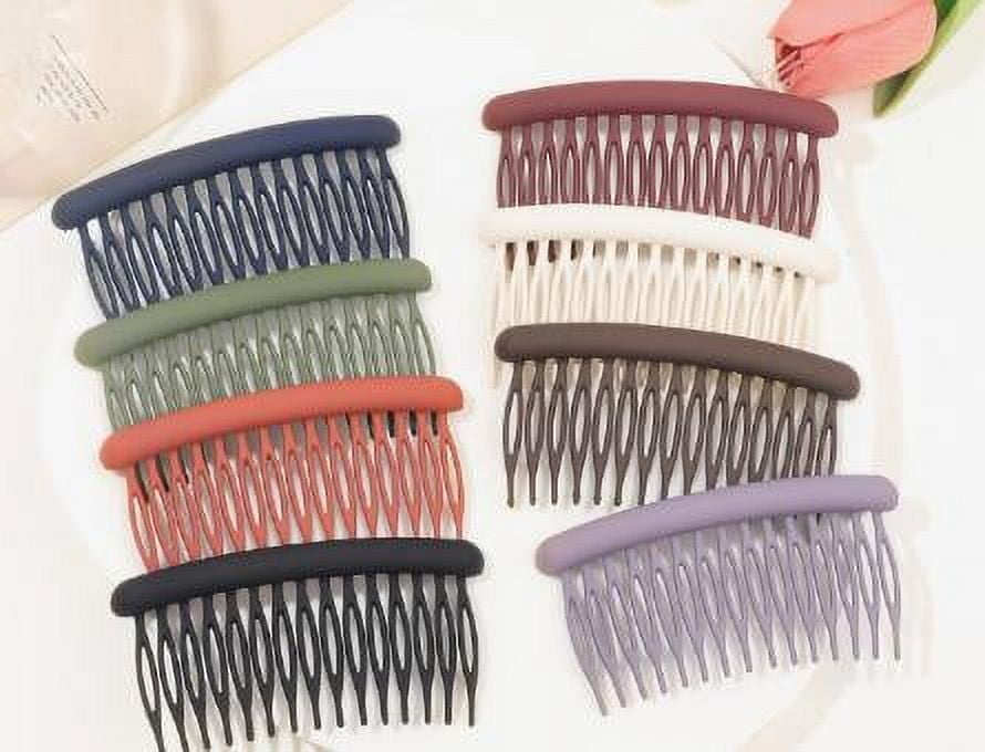 MRLESS 8pcs Frosted Hair Side Combs For Women Twist Combs For Fine Hair ...