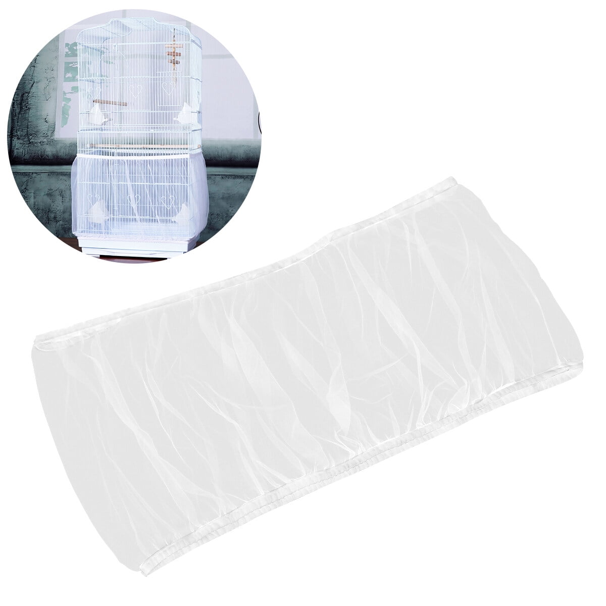 MRLESS Bird Cage Cover Mesh Net for Round/Square Cages - 1 Pc - Walmart.com