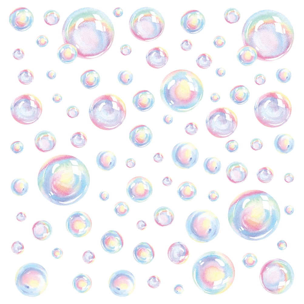 MRLESS Bubbles Bathroom Wall Art DIY Sticker Set Removable Decals ...