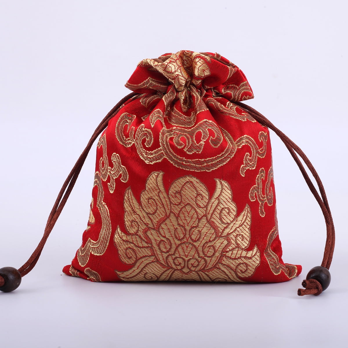MRLESS Chinese Silk Brocade Embroidered Drawstring Jewelry Pouch Bag ...