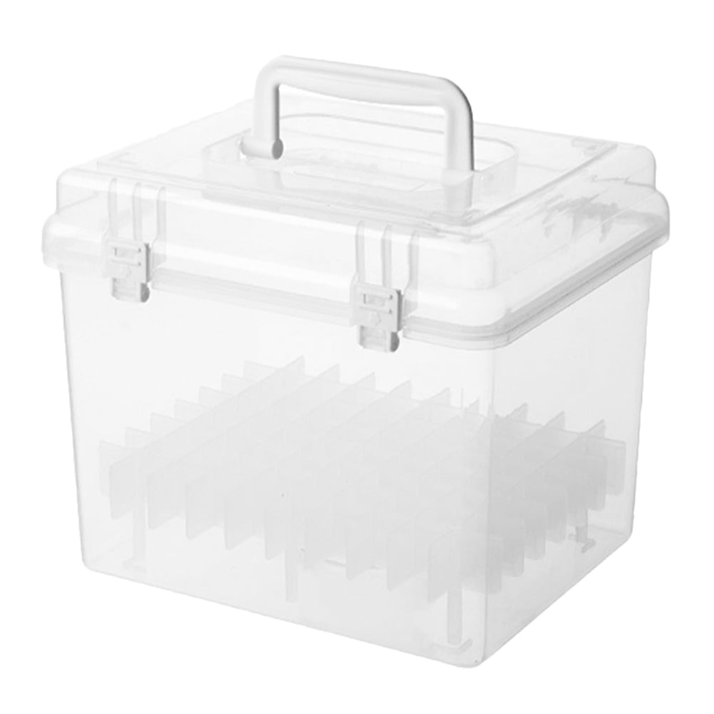 MRLESS Clear Marker Carrying Case With Handle Pens Storage Box Handheld ...