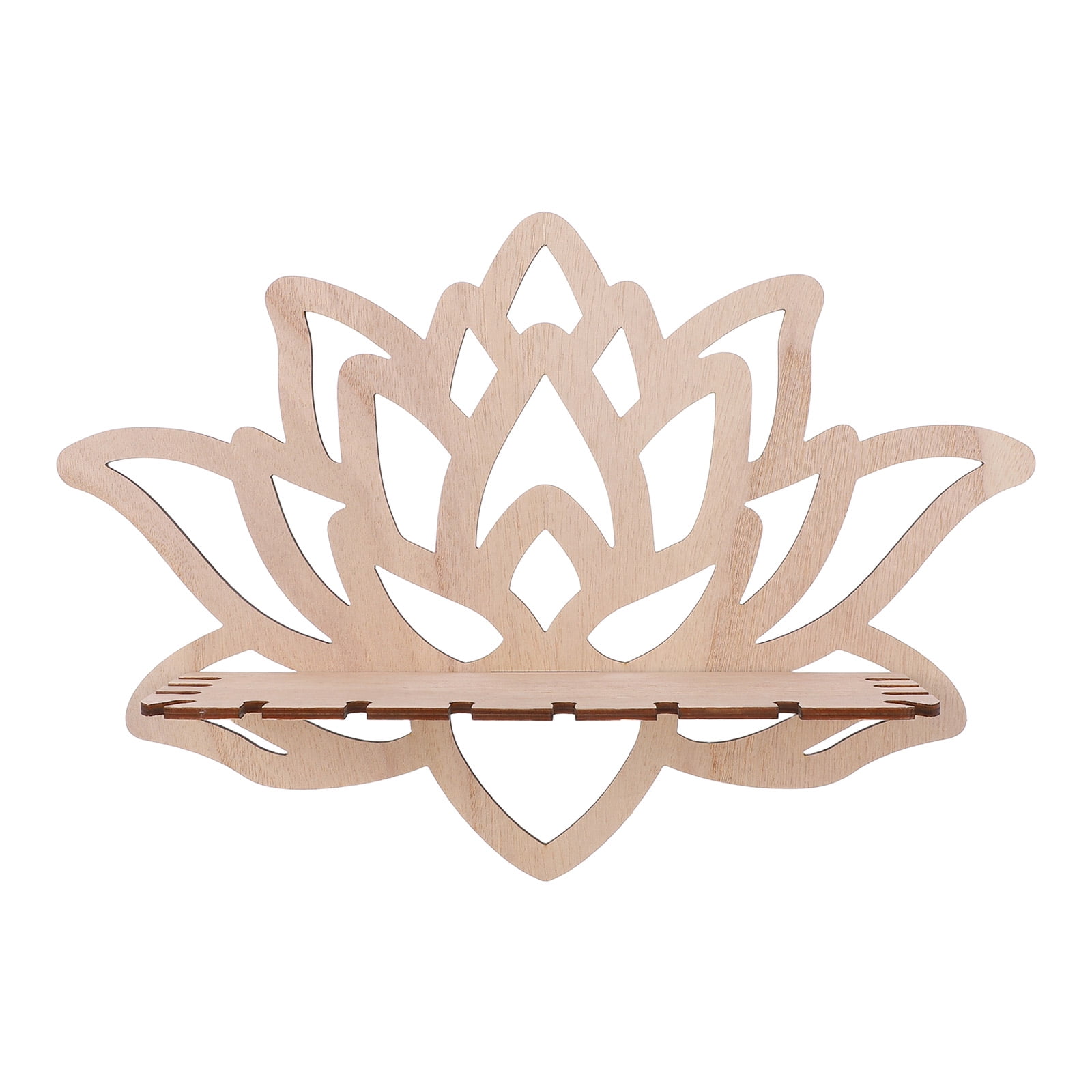 MRLESS Wooden Floating Corner Shelf, Flower Shaped Wall Display Shelf ...