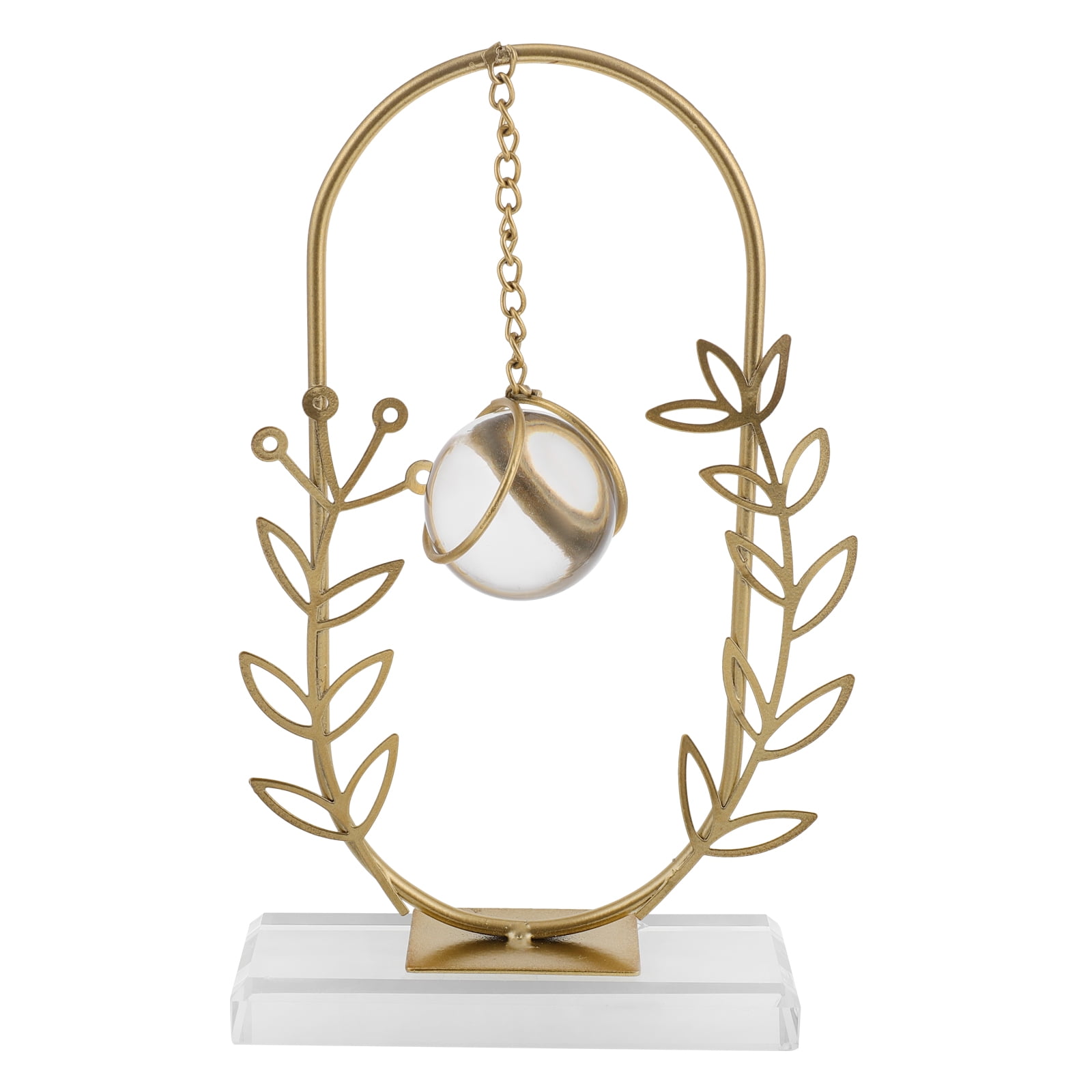 MRLESS Oval Crystal Ball Table Sculpture with Creative Oval Frame ...