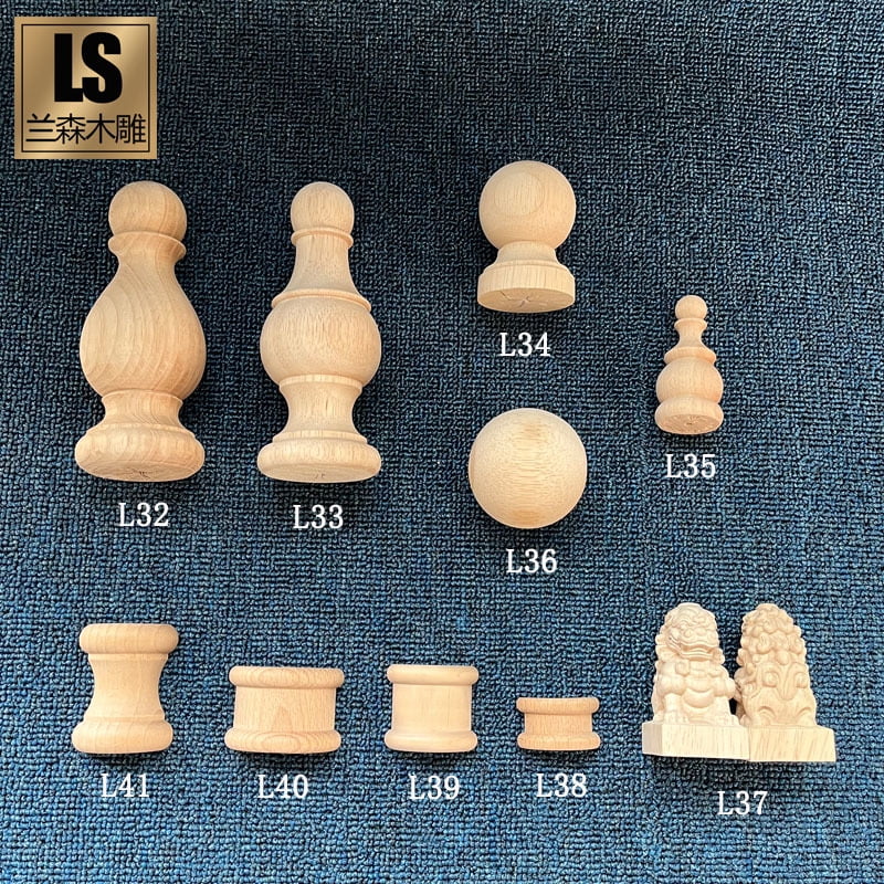 MRLESS Decorative Wooden Finial Crafts Unfinished Wood Finials for DIY ...