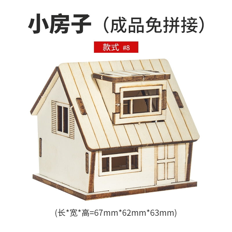 MRLESS Diy Miniature House Kits Tiny 3d Wooden House Model Assembly ...