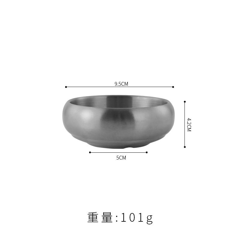 MRLESS Double-Layer 304 Stainless Steel Bowl Set Heat-Resistant Metal ...