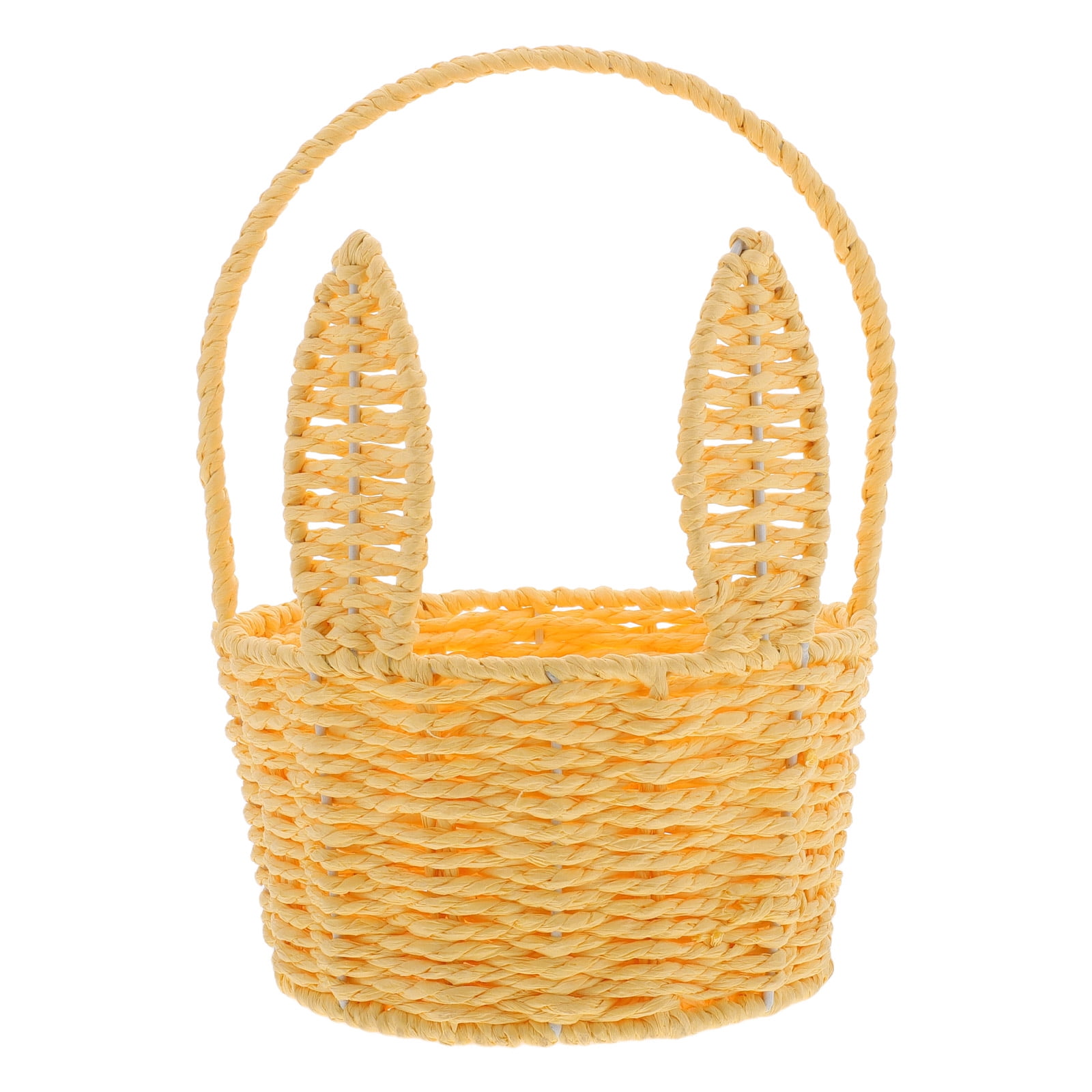 MRLESS Easter Wicker Basket with Handle Bunny Ear Easter Woven Basket ...