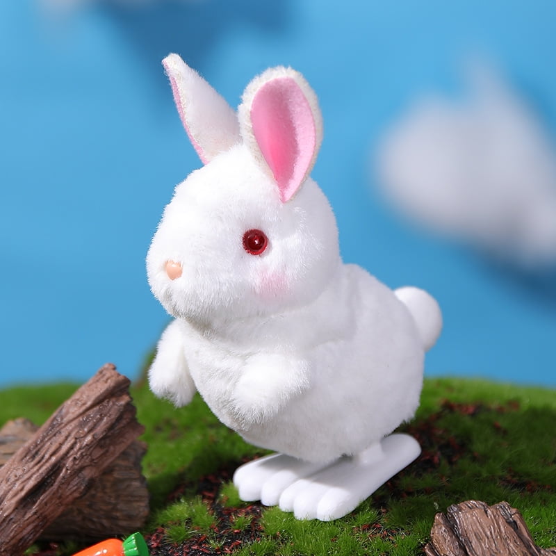 MRLESS Easter Wind Up Animal Toy Plush Jumping Animal for Easter Hunt ...