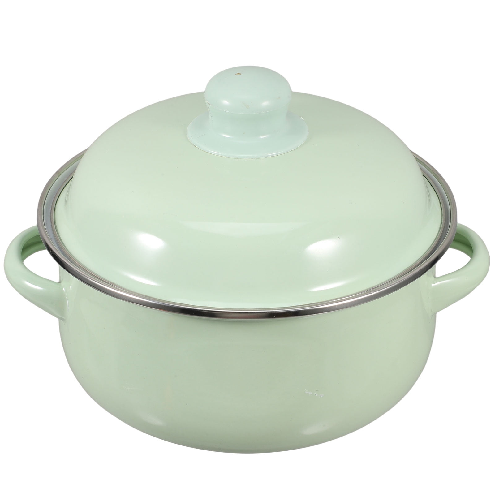 MRLESS Enamel Pot With Lid For Induction Cookers Small Enamel Pot For ...