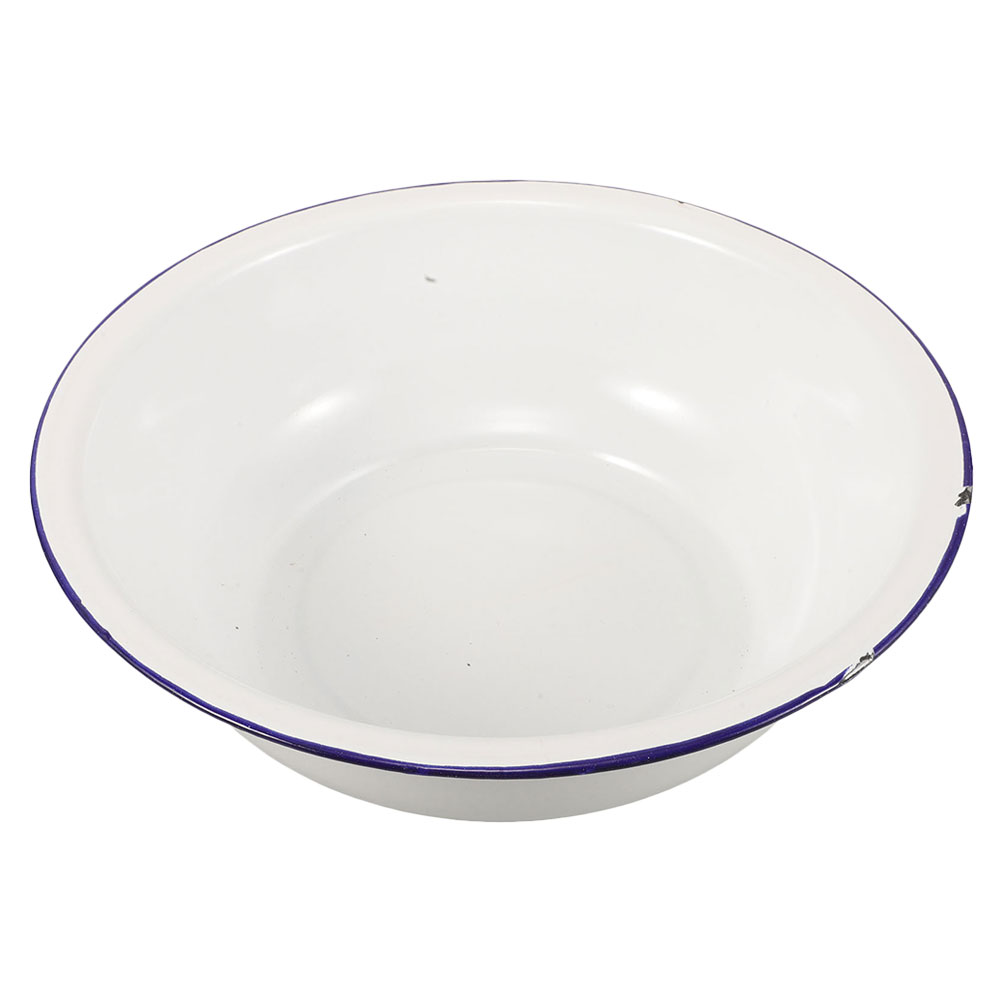 MRLESS Enamel Wash Basin Enamel Mixing Bowl 32cm Foot Soaking Basin ...