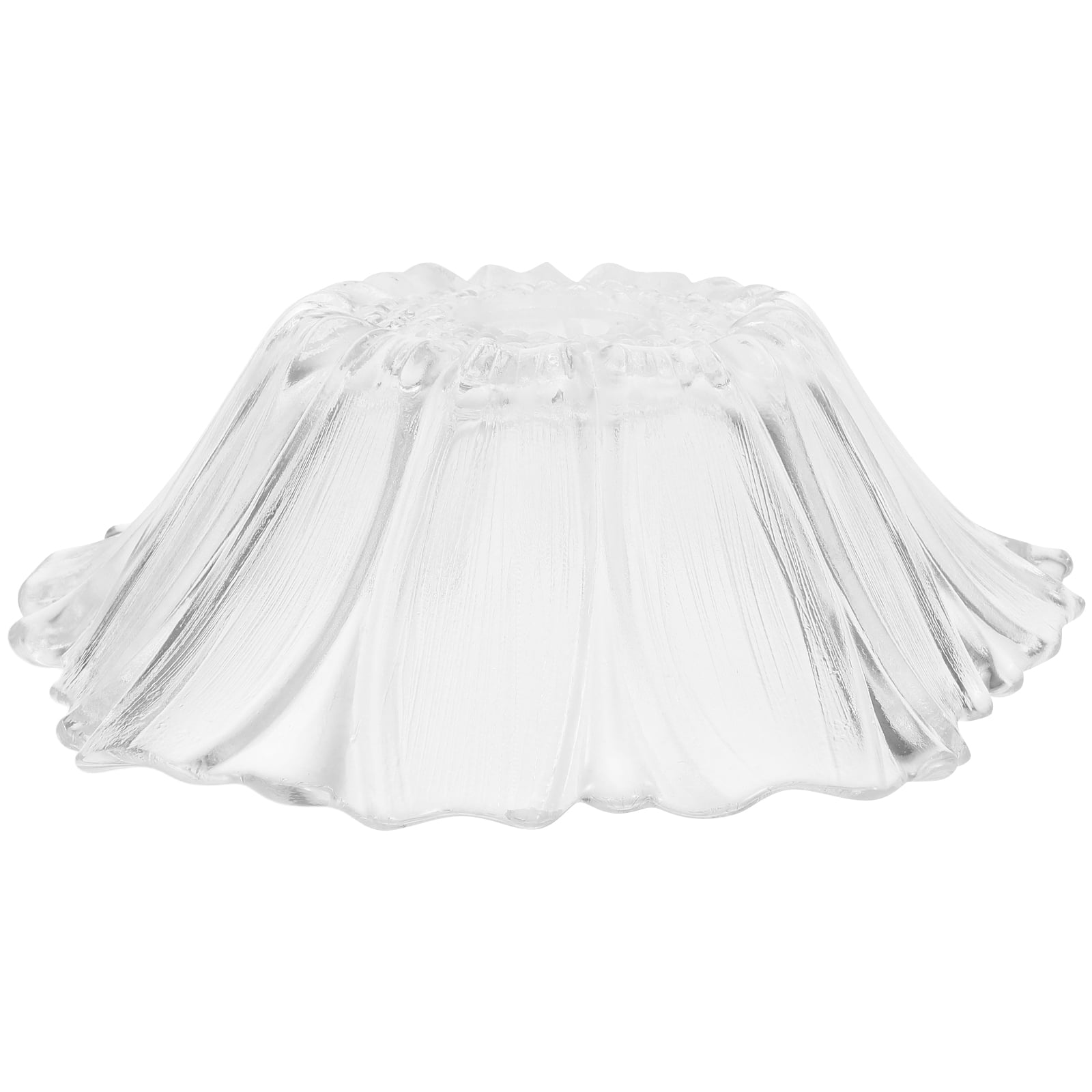 MRLESS Flower Shaped Glass Lamp Shade Light Bulb Covers Clear Vintage ...