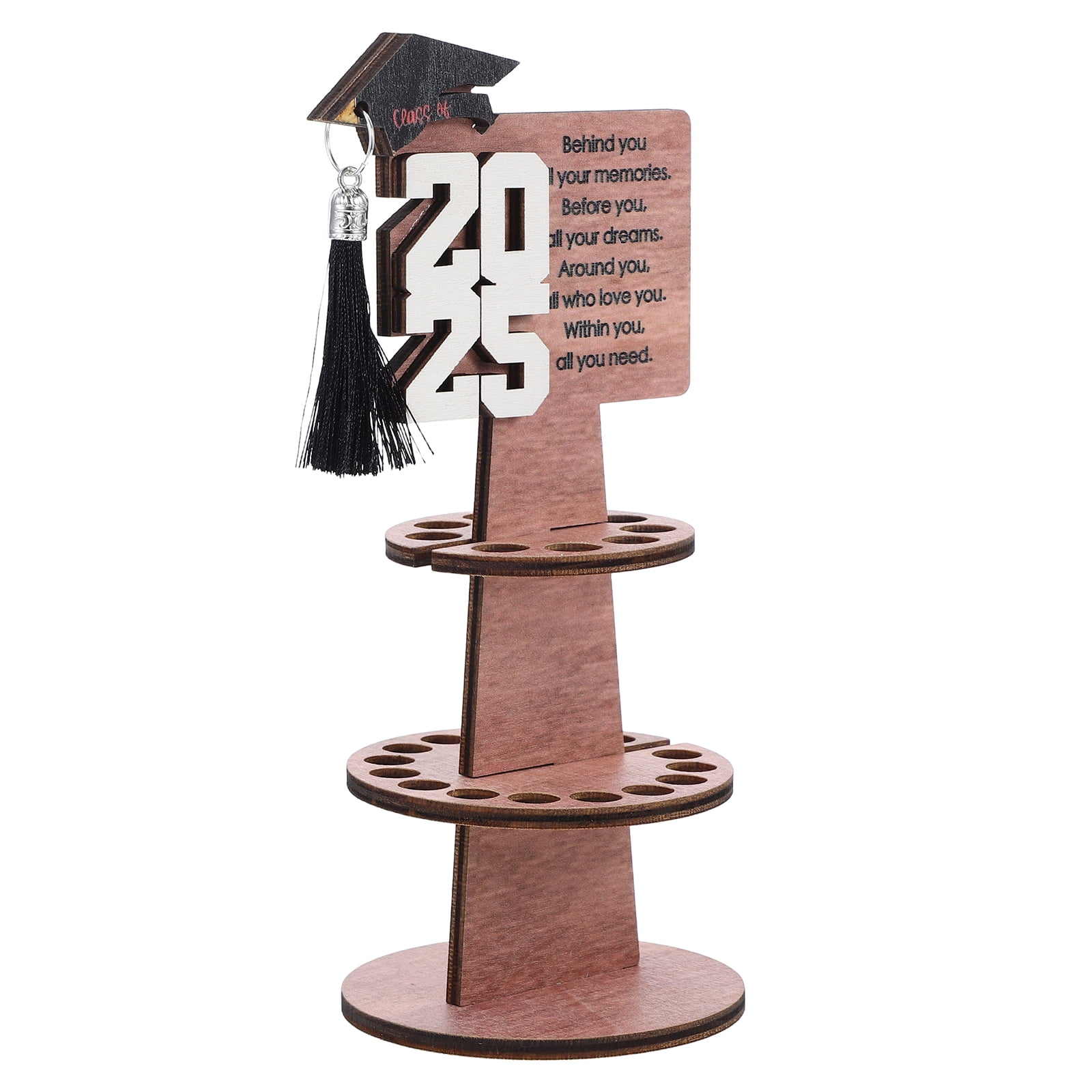 MRLESS Graduation Money Holder Double Layer Wooden Money Cash Card ...
