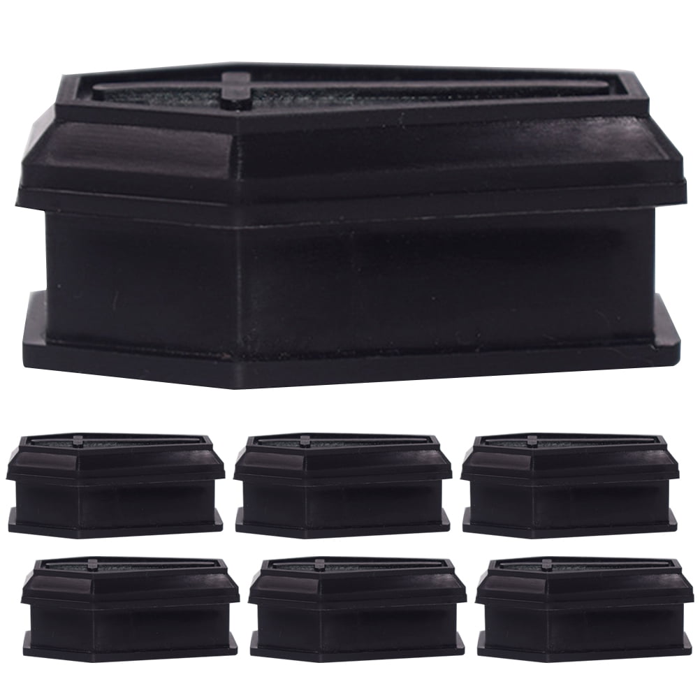 Black Plastic Coffin Treat Boxes for Decor 7 Pieces Small Candy Boxes ...