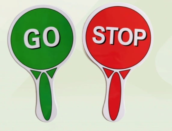 MRLESS Kids Classroom Judging Board Handheld Traffic Signs for Traffic ...