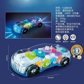 ArtCreativity Light-up Transparent Sensory Car Toy – Bump-and-Go Kids ...
