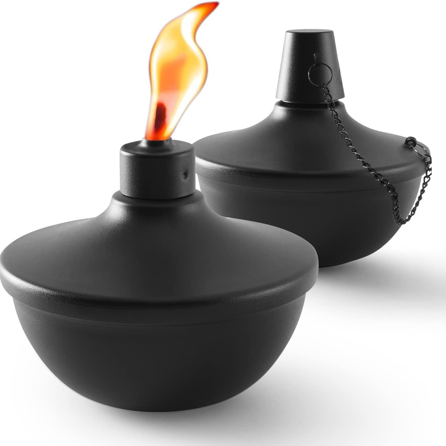 MRLESS Metal Table Top Tiki Torch Refillable Torch Canister Outdoor ...