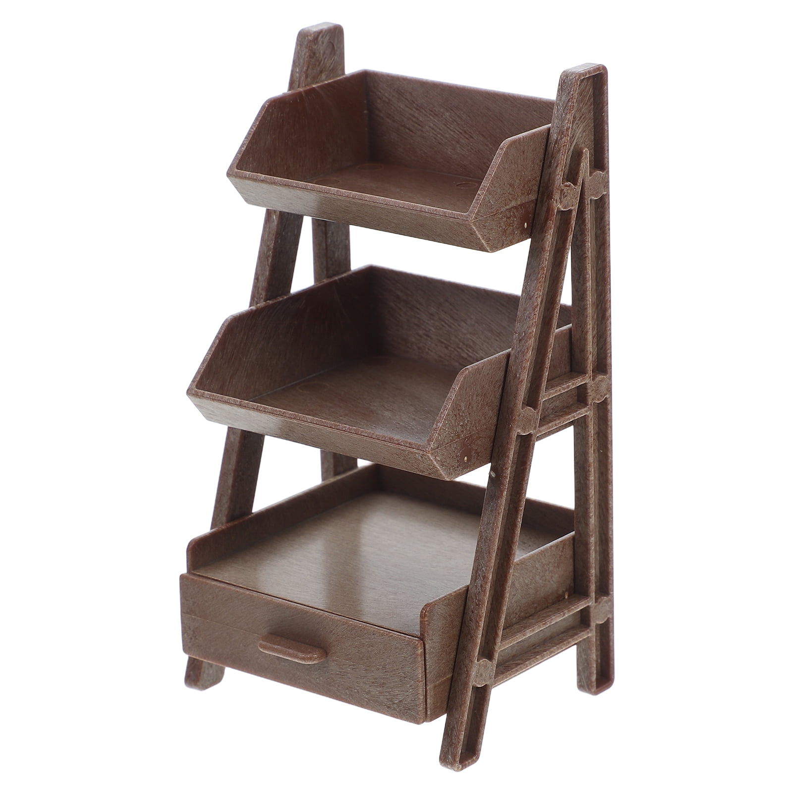 MRLESS Mini 3-Layer Display Shelf for Dollhouse Accessories Tiny ...