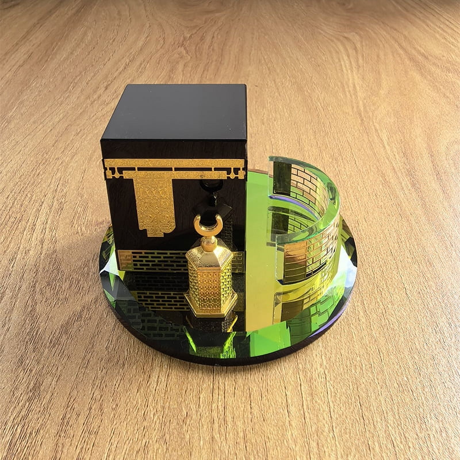 MRLESS Mini Crystal Kaaba Model Islamic Architecture Handicraft Home ...