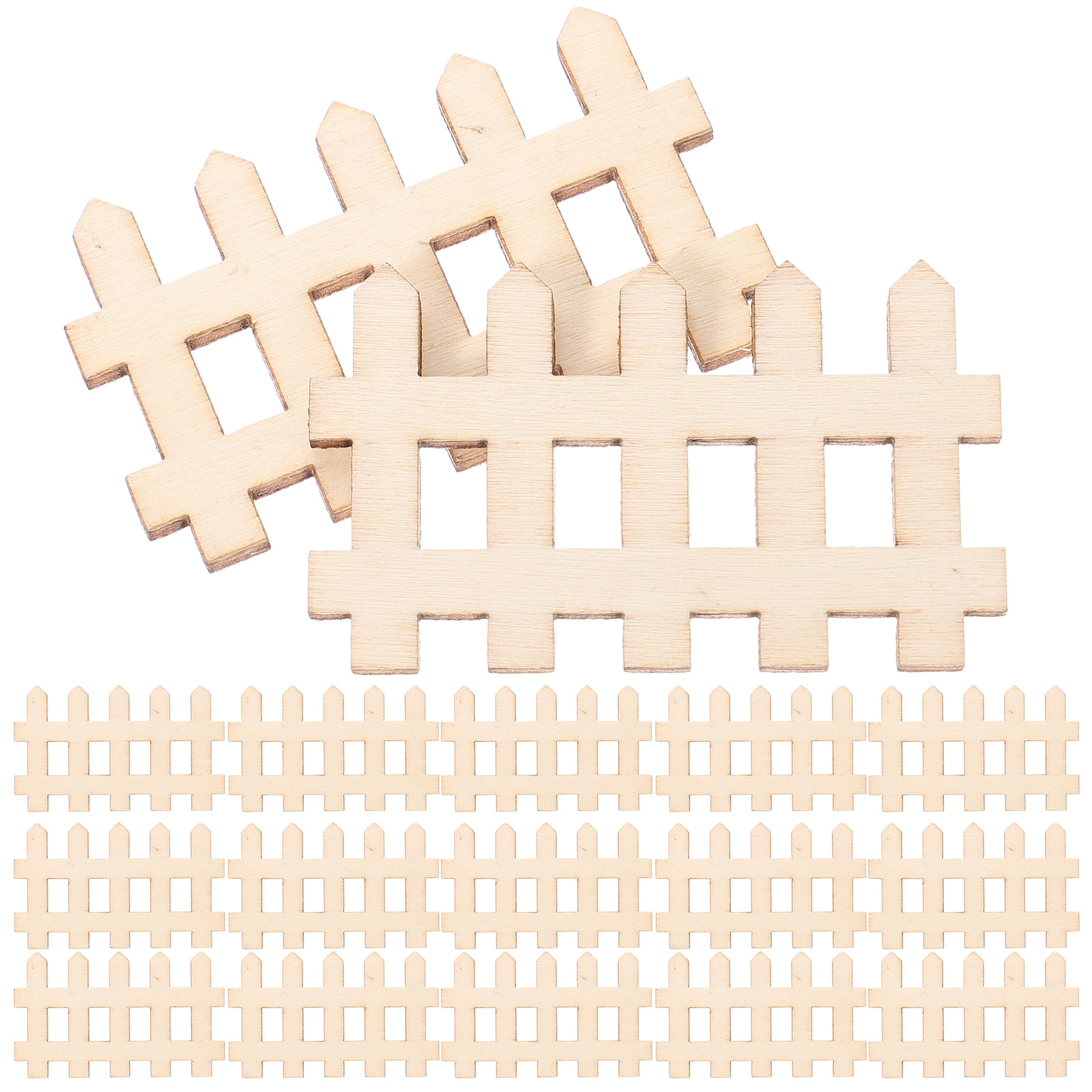 MRLESS 100pcs Mini Wooden Fence Photo Props for Fairy Garden Decoration ...