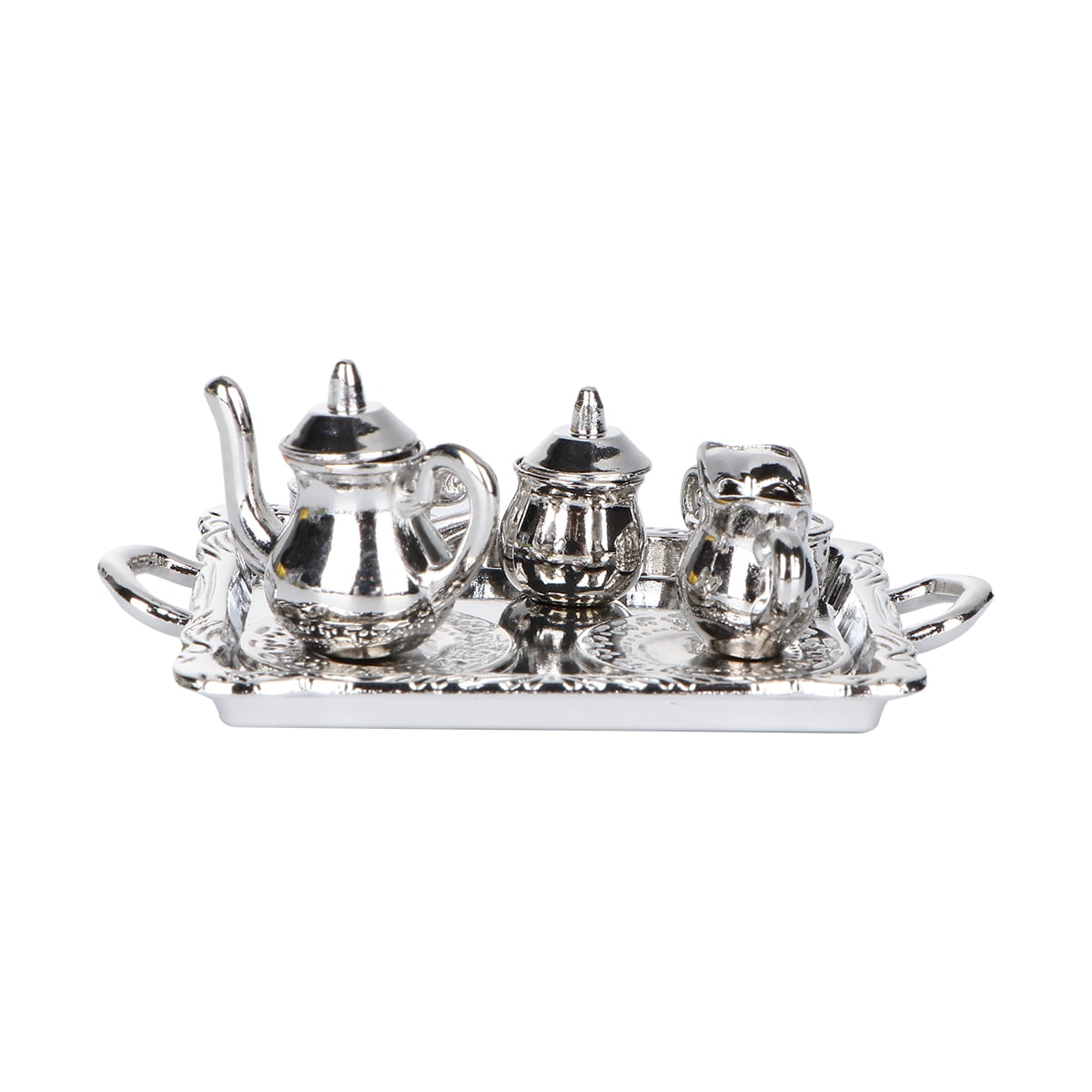 MRLESS Miniature Alloy Tea Set Scene Model - Kitchen Furniture ...