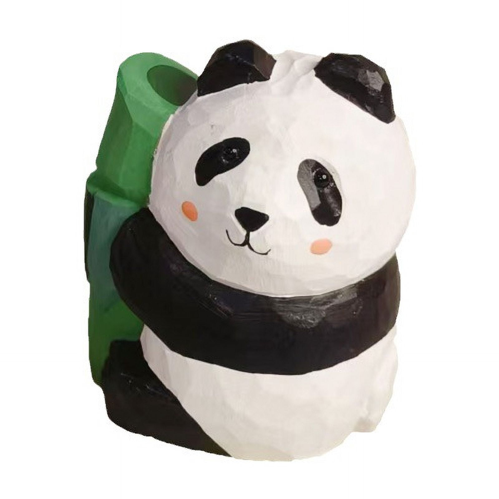 MRLESS Miniature Wood Art Panda Sculpture Decorative Wooden Animal ...