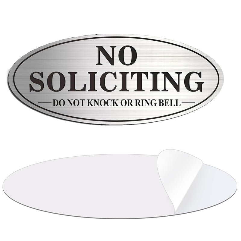 MRLESS No Soliciting Sign For House Weatherproof Self Adhesive Stickers ...