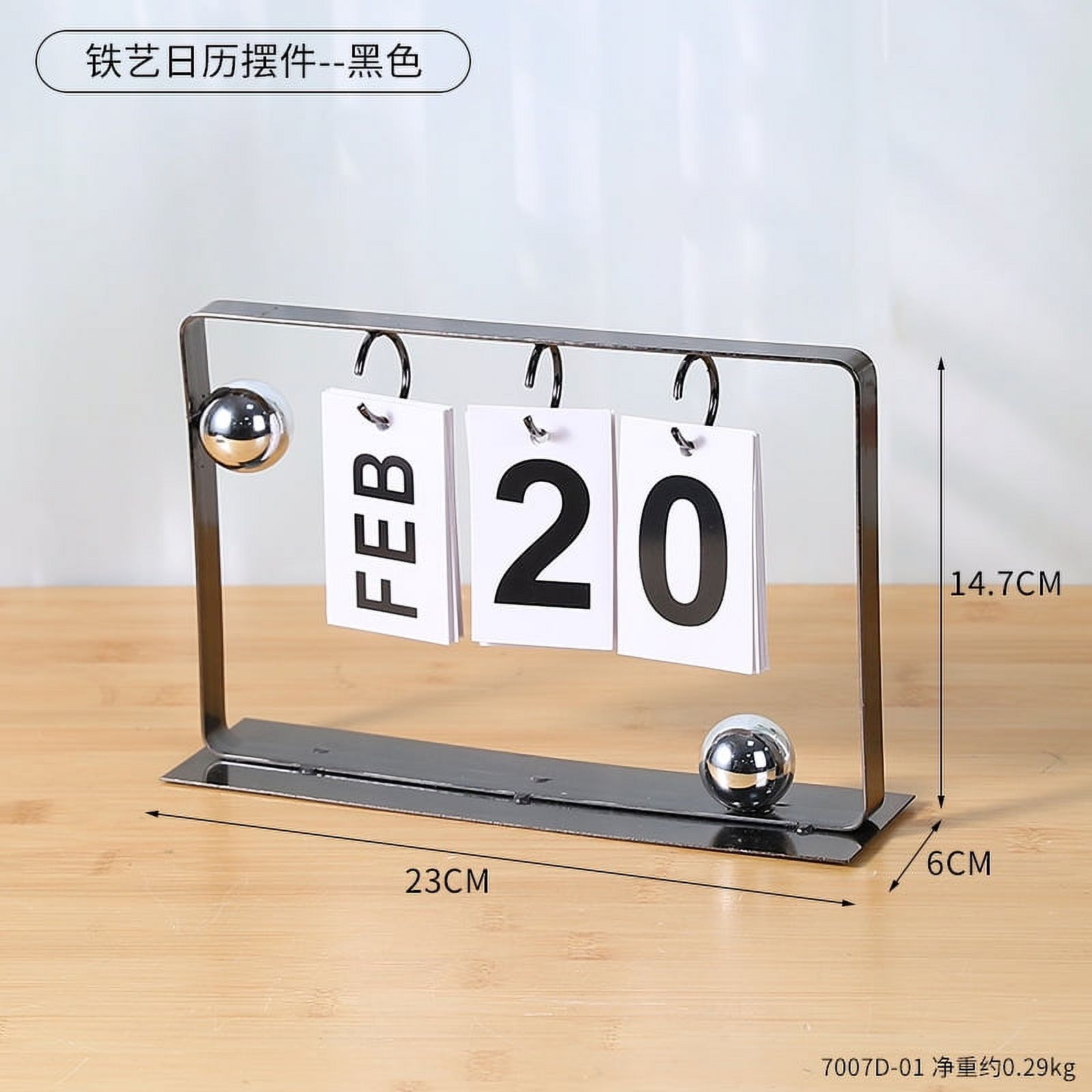 MRLESS Perpetual Calendar Desk Metal Standing Calendar Reusable Daily ...