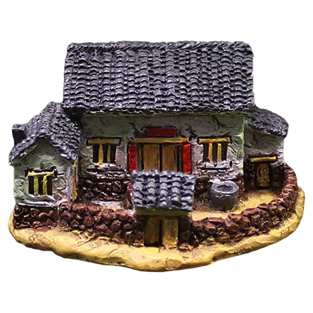 MRLESS Resin Cottage Decor Miniature Village House For Diy ...