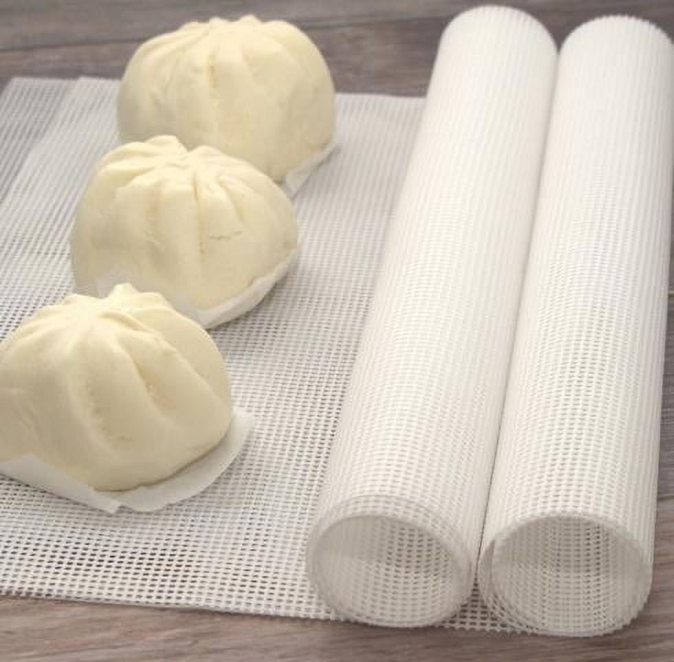 MRLESS Reusable Silicone Steamer Liner Mesh Mat Pad Steamed Buns ...