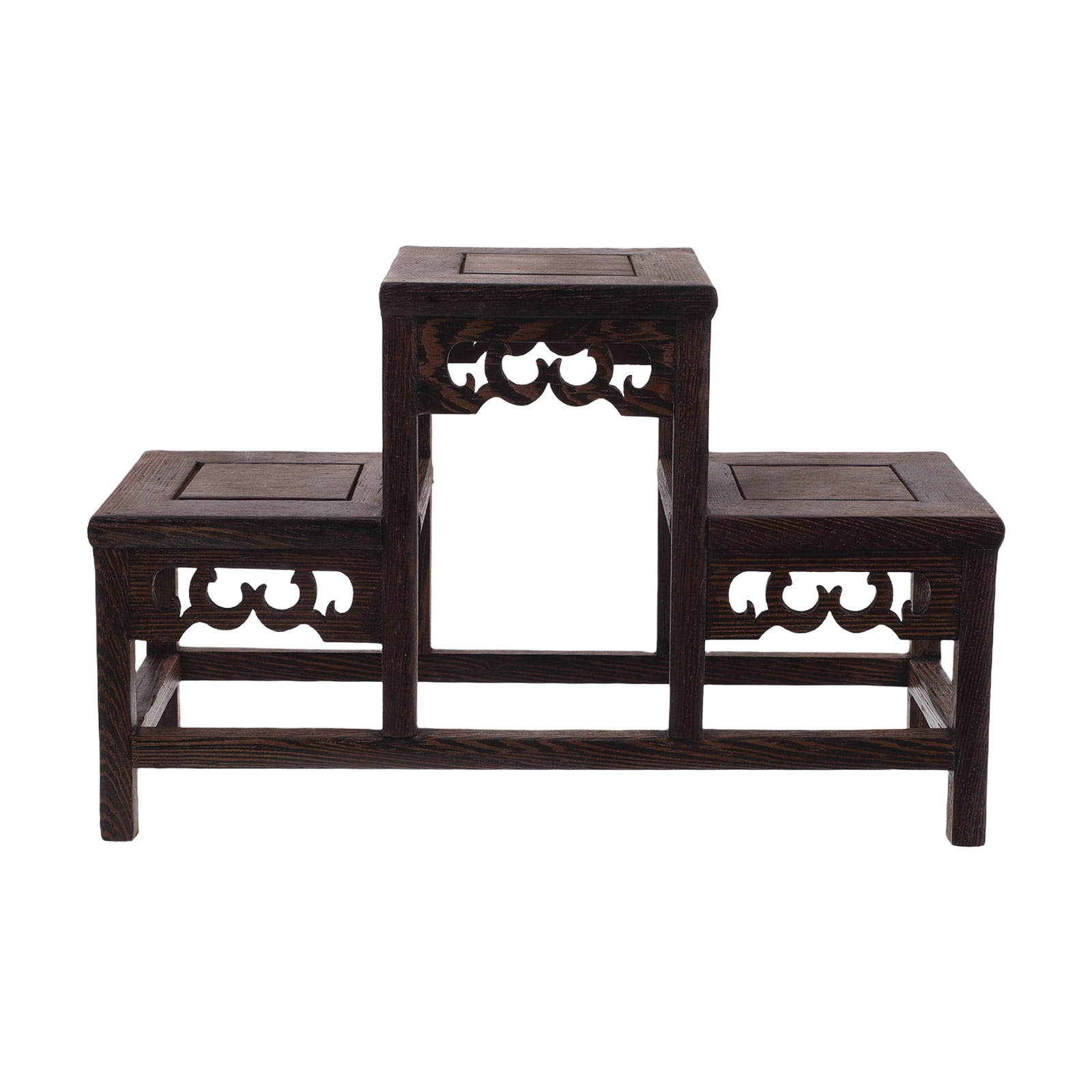 MRLESS Rustic Wooden Shelves 3 Tier Display Shelf Tiered Wood Rack ...