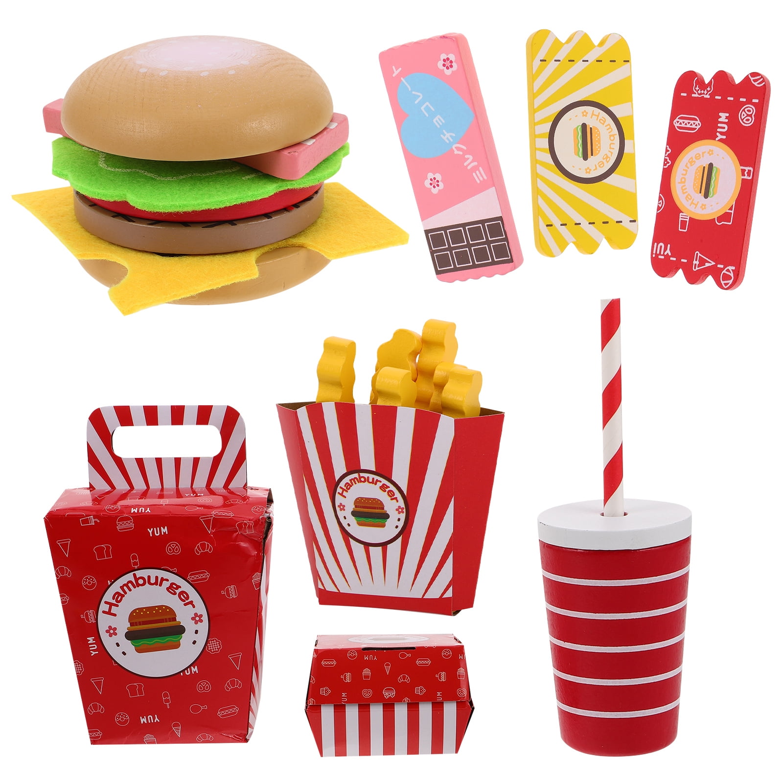 MRLESS Simulation Food Toy Set Kids Pretend Play Kitchen Accessories ...