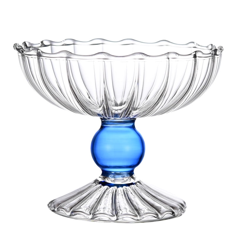 MRLESS Vintage Glass Trifle Bowl Footed Dessert Bowl Glass Fruit Bowls ...