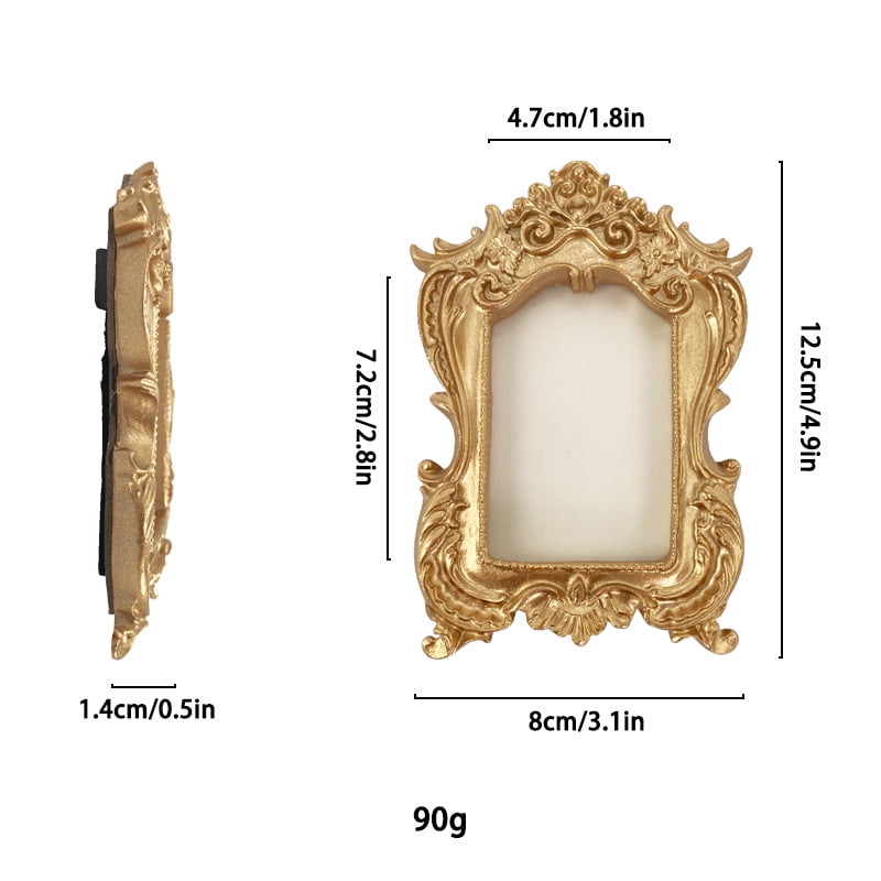 MRLESS Vintage Resin Picture Frame Small Antique Photo Frame For Diy ...