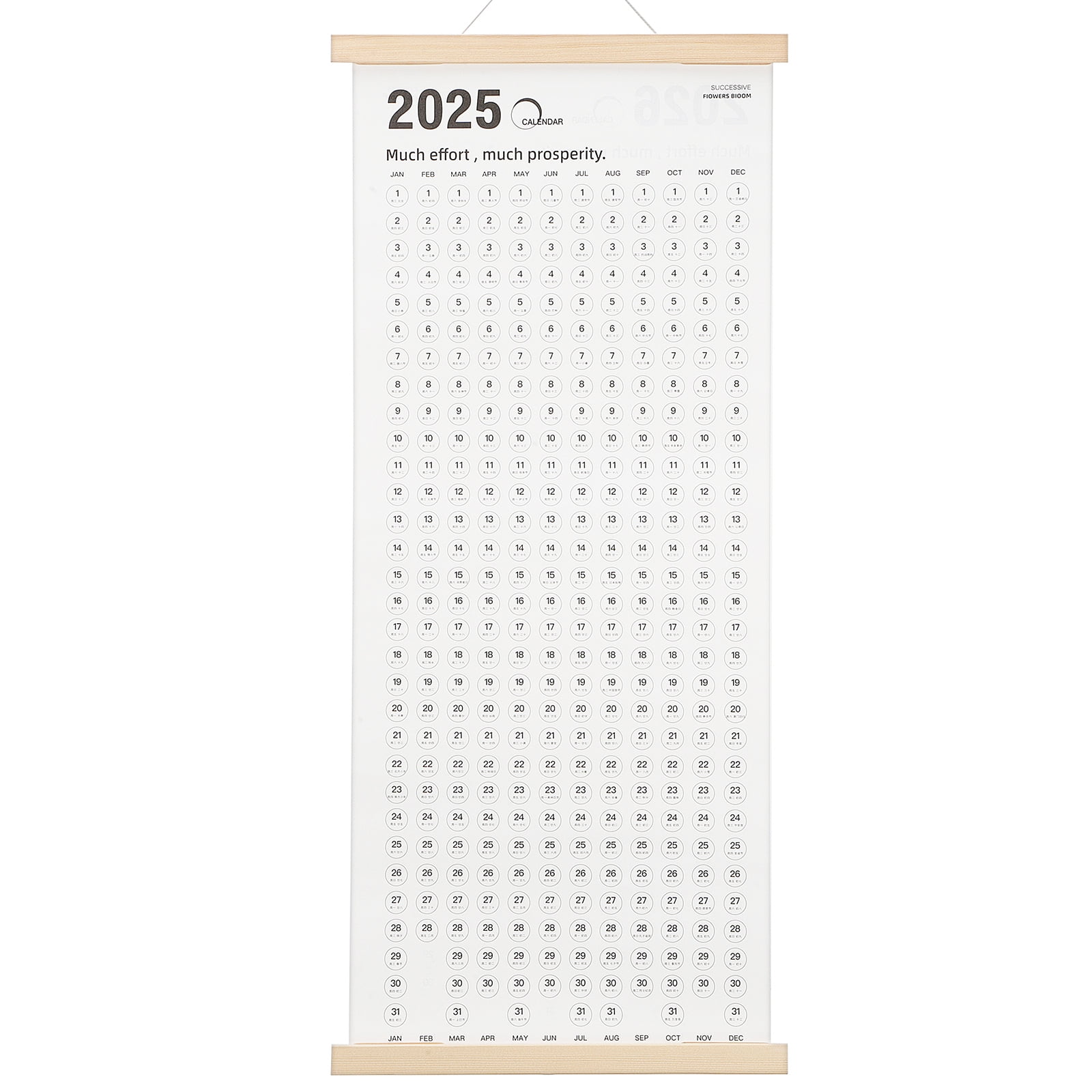 GOOHOCHY FRCOLOR Yearly Calendar 2025 Hanging Wall Calendar Month ...