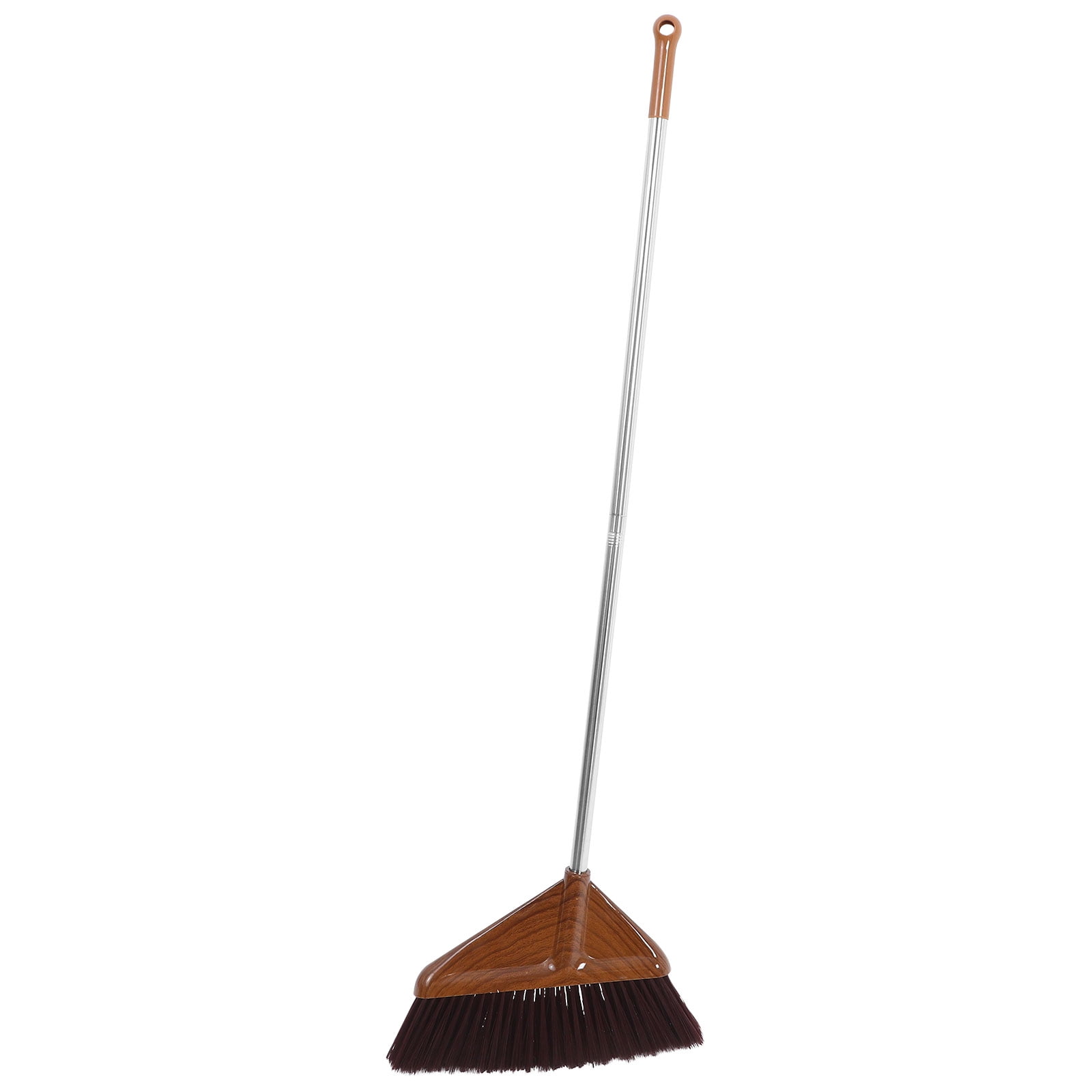 MRLESS Wood Grain Pattern Broom With Soft Bristles Tall Plastic ...