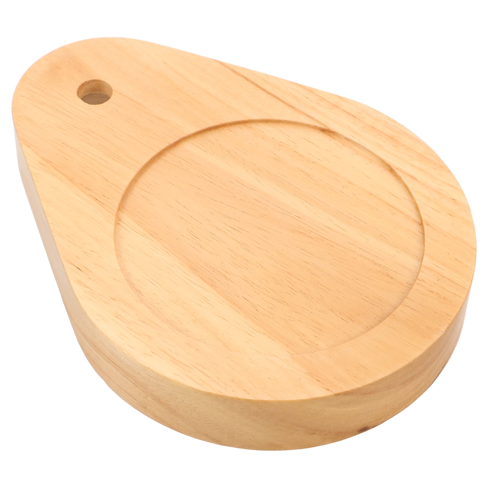 MRLESS Wooden Drop Shape Table Lamp Base Smooth Solid Wood Light Base ...