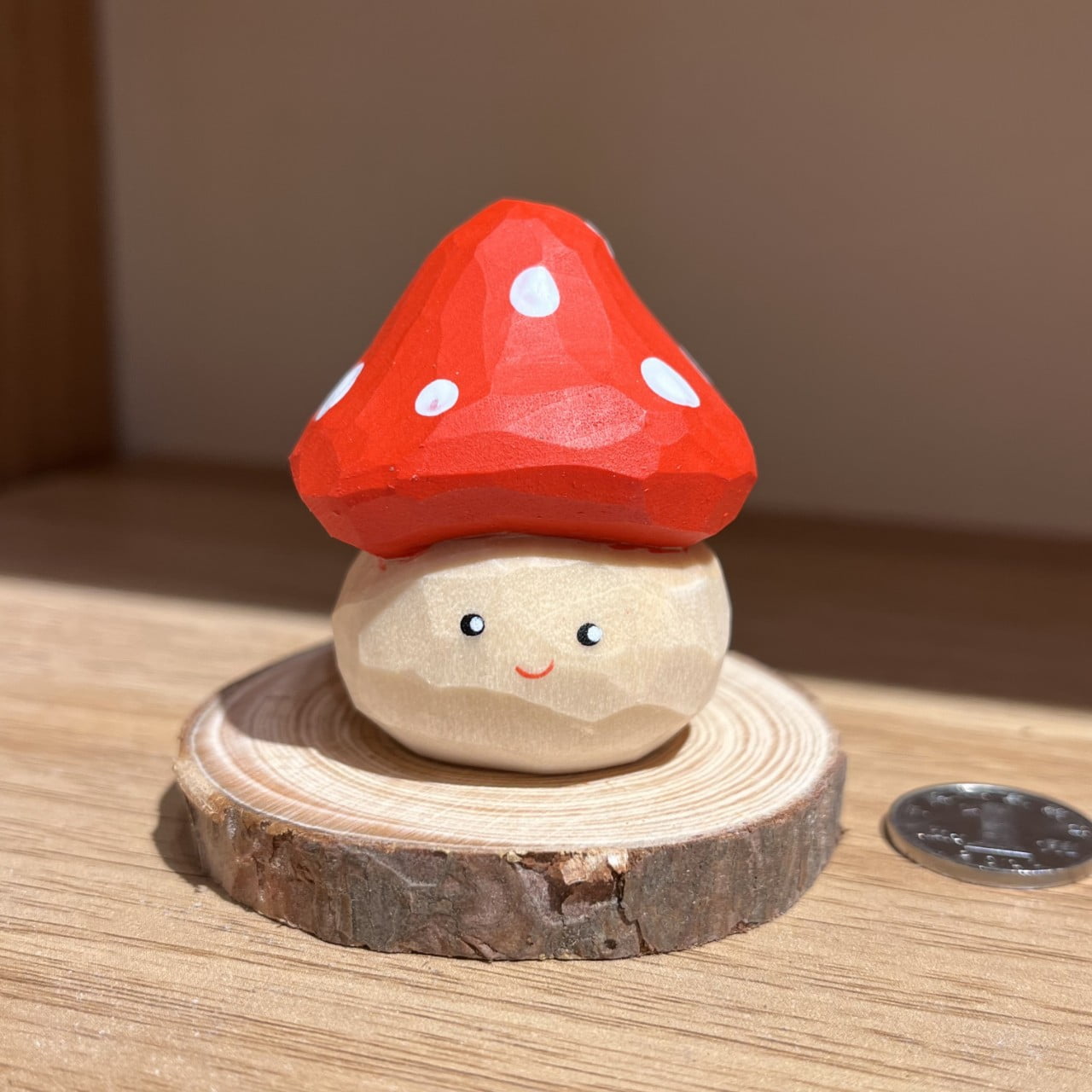 MRLESS Wooden Mushroom Figurine Mini Mushroom Figure Dollhouse ...