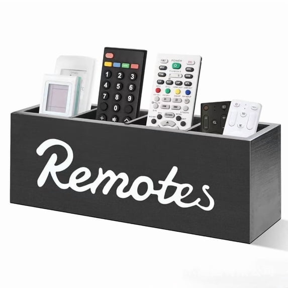 "MRLESS Wooden Remote Control Holder, Wall Mounted Organizer, Compact ...