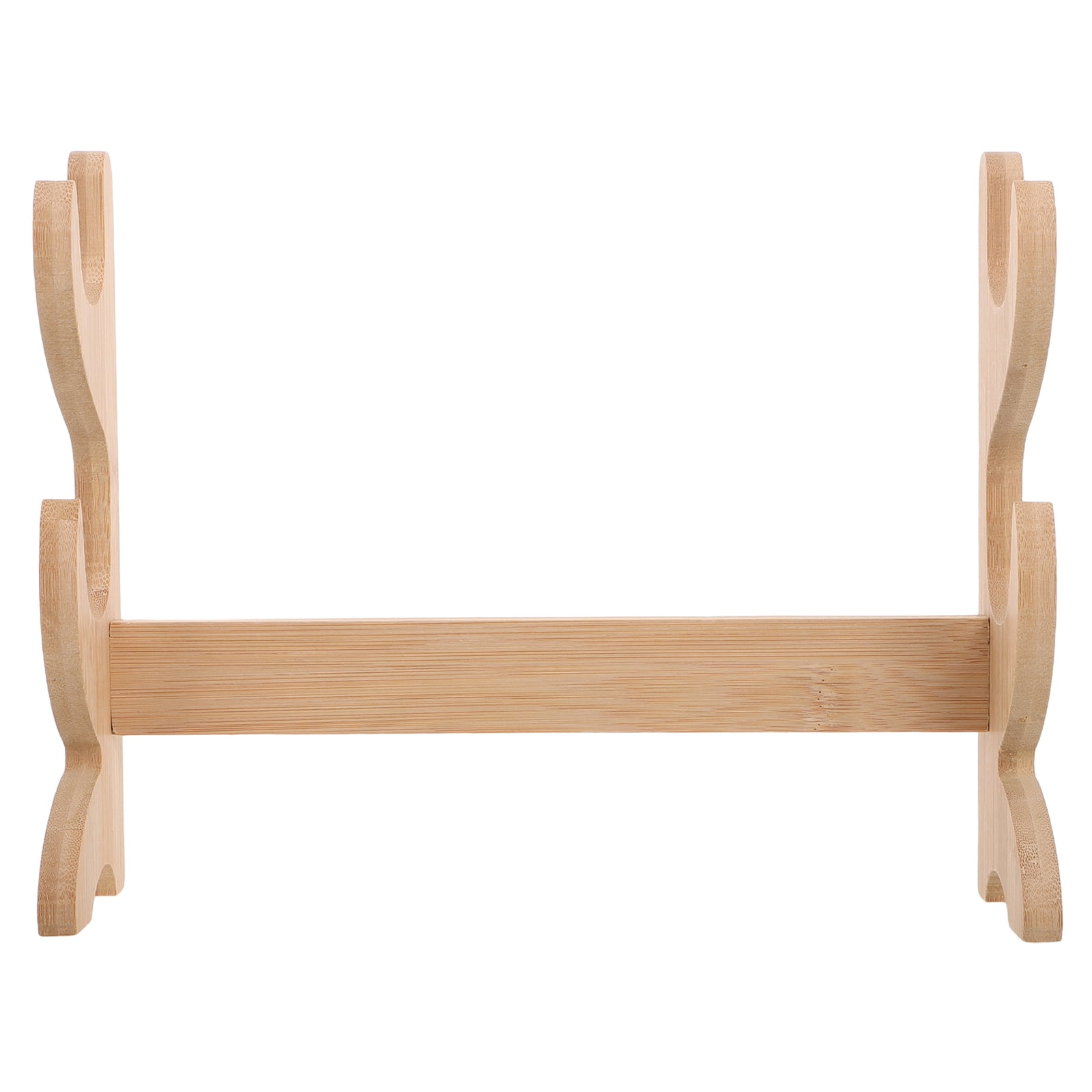 MRLESS Wooden Sword Stand 2 Tier Sword Holder Medieval Sword Horizontal ...