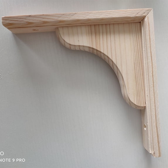 MRLESS Wooden Triangular Wall Bracket Triangle Shelf Bracket Decorative ...