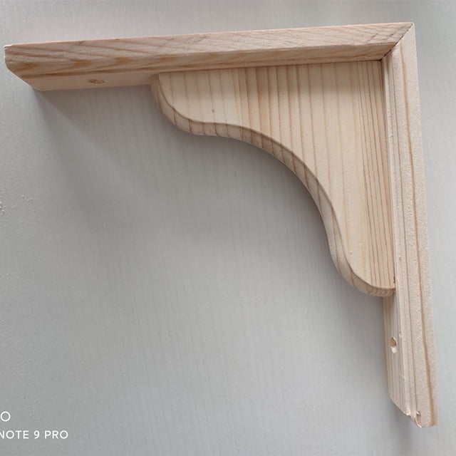 MRLESS Wooden Triangular Wall Bracket Triangle Shelf Bracket Decorative ...