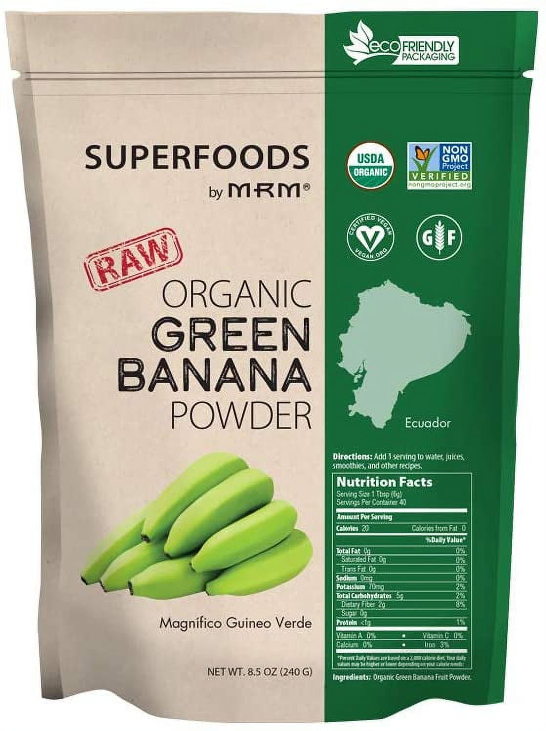 MRM Nutrition Healthy Fruit Supplement - Raw Organic Green Banana ...