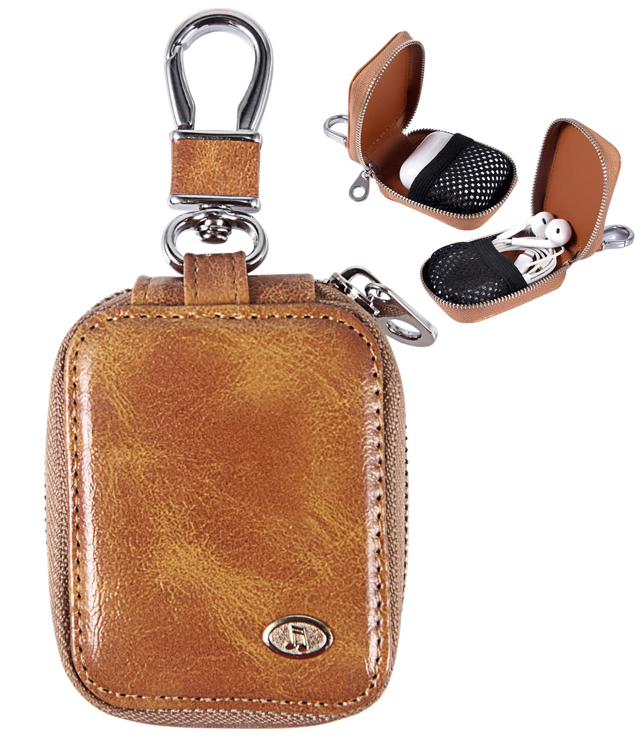 MRPLUM Earbud Carrying Case IFF17 Small Compatible with PU Leather Hard ...