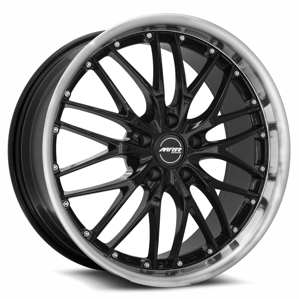 MRR GT1 5X100/5X120.7 20-45ET Black Machine Lip - Walmart.com