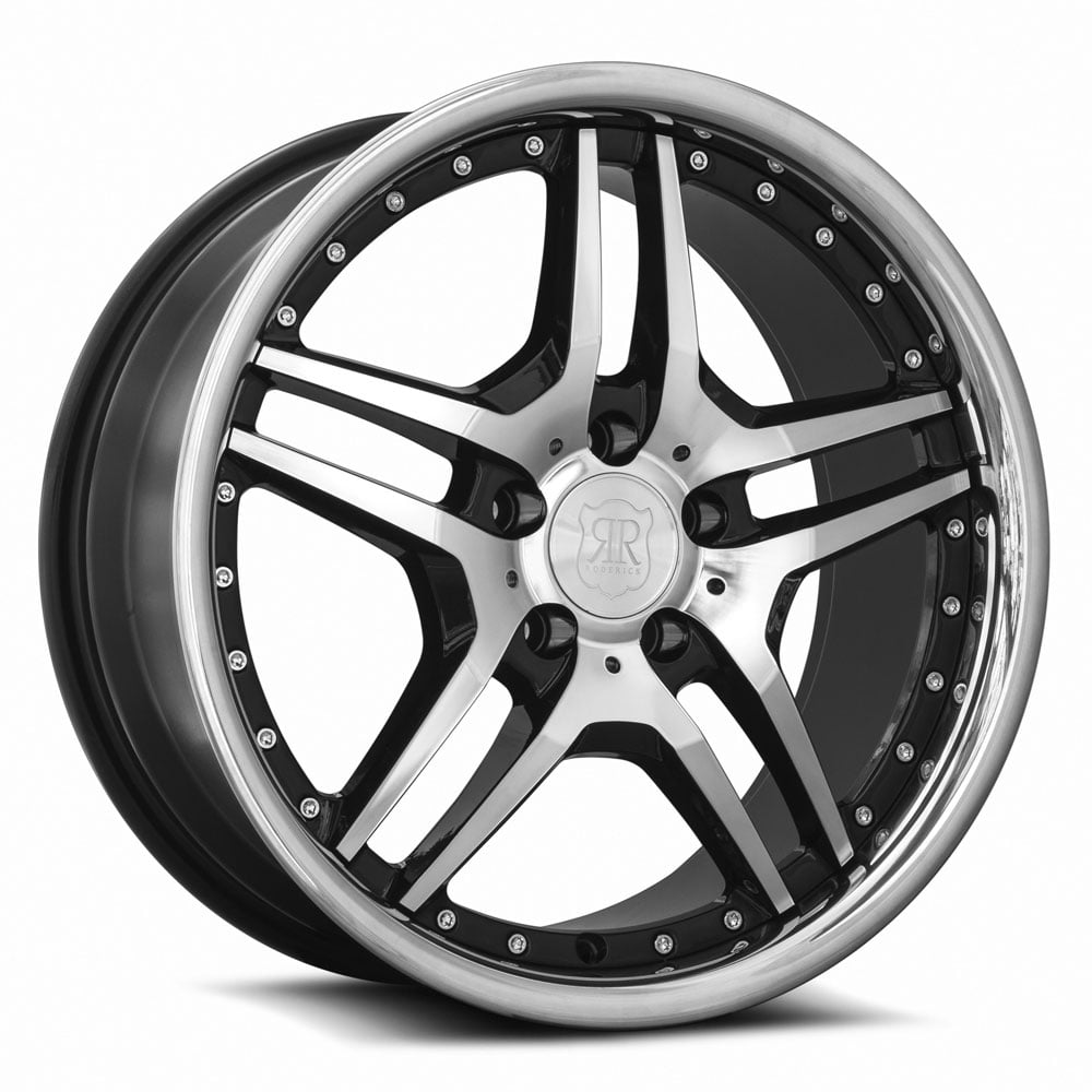 MRR RW2 5X100/5X120.7 25-45ET Black Chrome Lip - Walmart.com