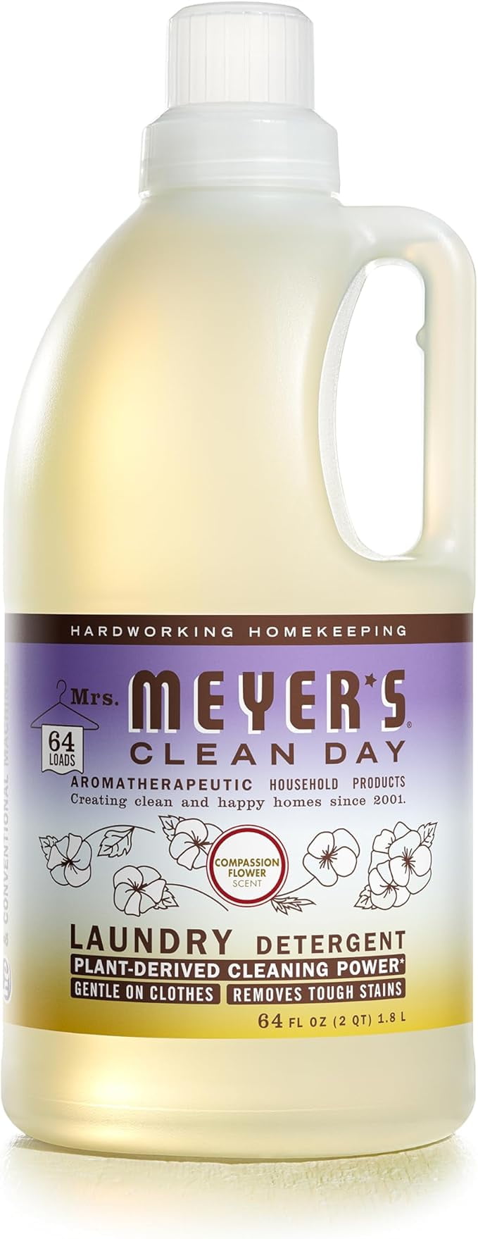 MRS. MEYER'S CLEAN DAY Liquid Laundry Detergent, Biodegradable Formula ...