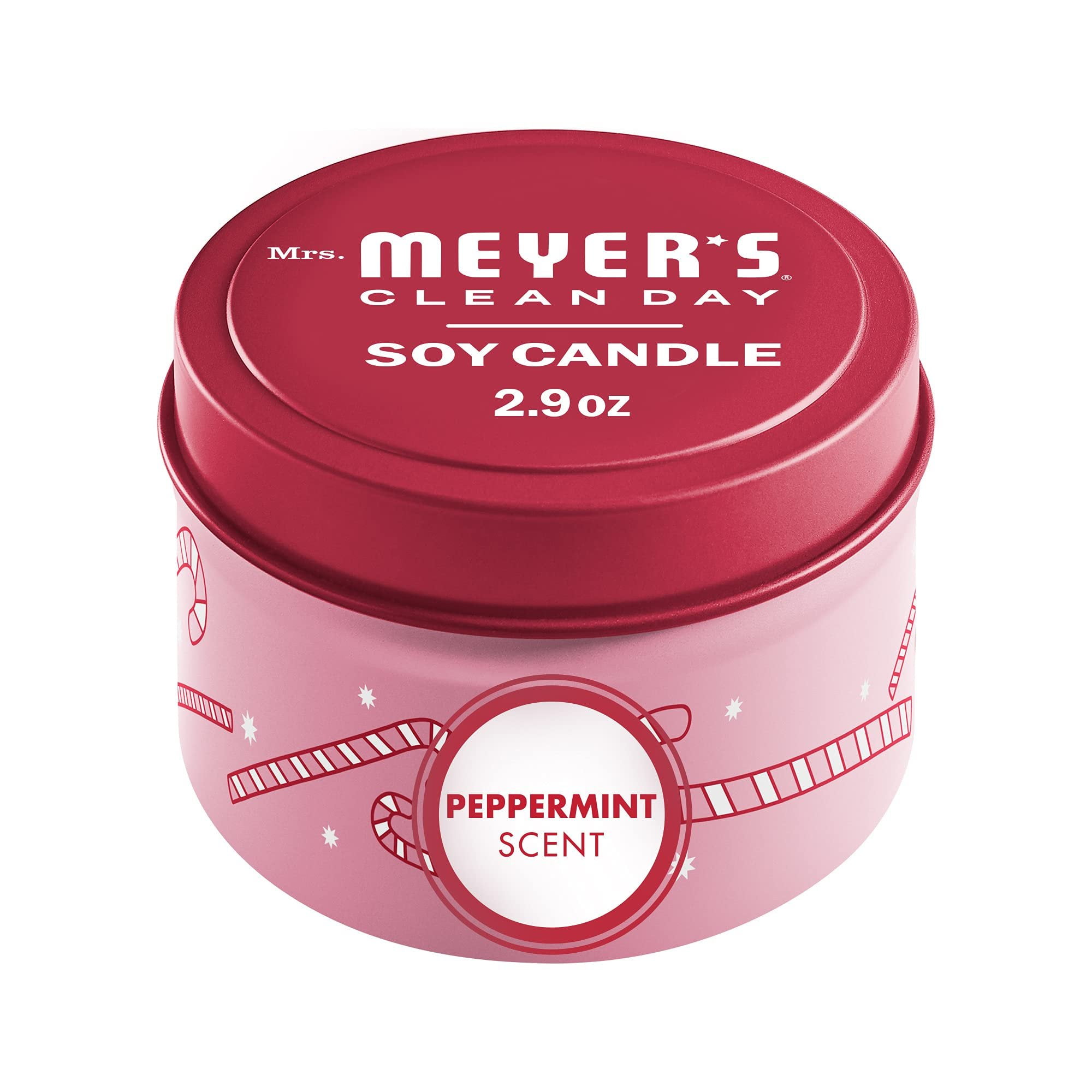 MRS. MEYER'S CLEAN DAY Soy Tin Candle, 12 Hour Burn Time, Made with Soy ...