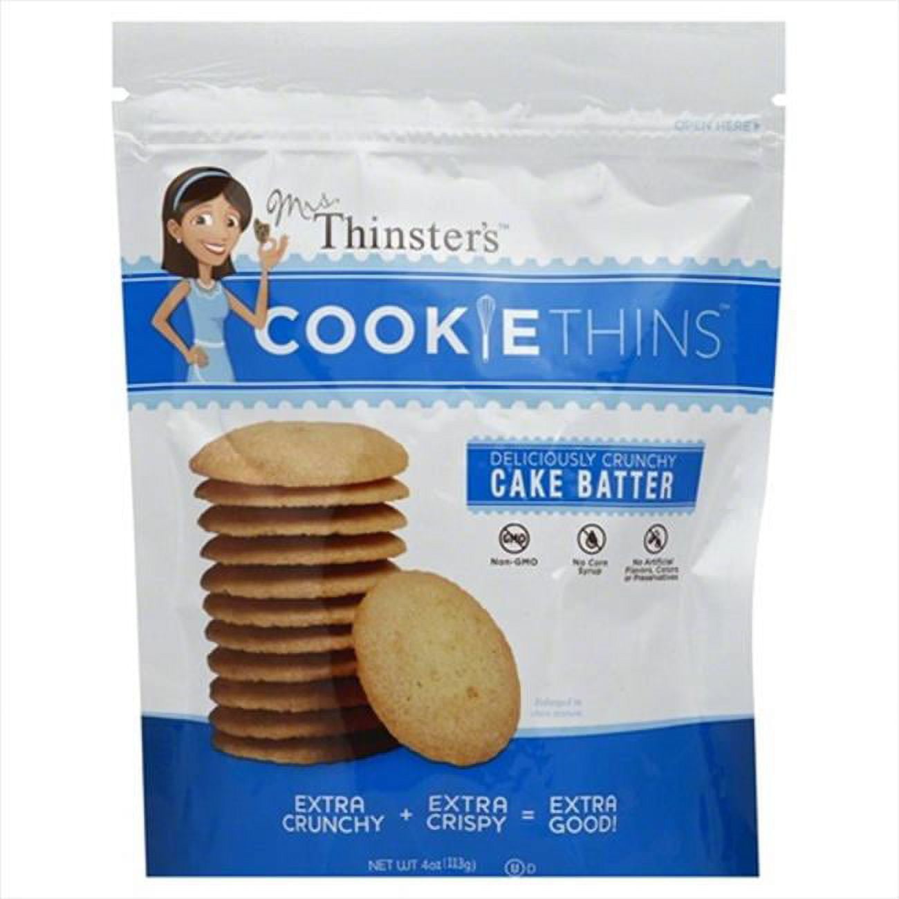 MRS THINSTERS COOKIE THIN CAKE BATTER-4 OZ -Pack of 12 - Walmart.com